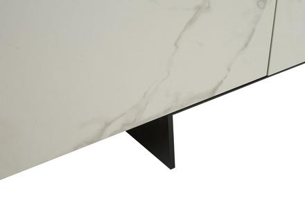 Arctic 3 Door White Ceramic Sideboard - Furniture Village
