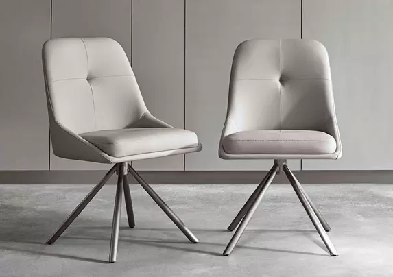 Avorio Swivel Pair of Dining Chairs Furniture Village