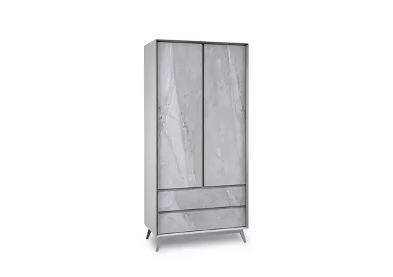 Grigio 2 Door Combi Wardrobe Furniture Village