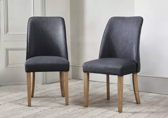 Leather and fabric dining chairs store