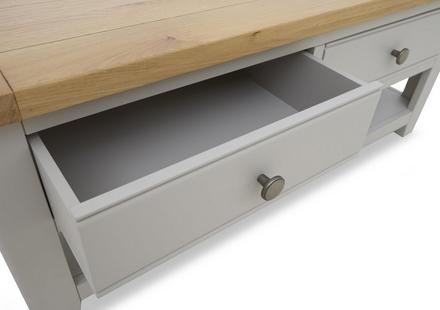 Lewis Storage Coffee Table with Shelf and 2 Drawers - Furniture Village