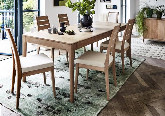 Modern light oak dining table store