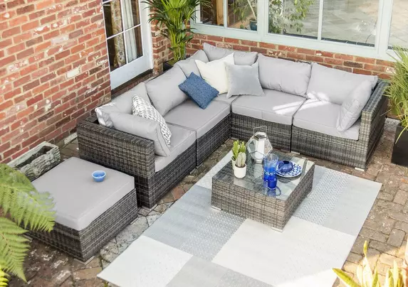 Lagoon Rattan Corner Lounge Set Furniture Village