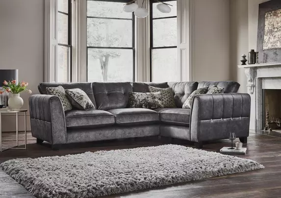 Ariana Small Fabric Classic Back Corner Sofa Furniture Village