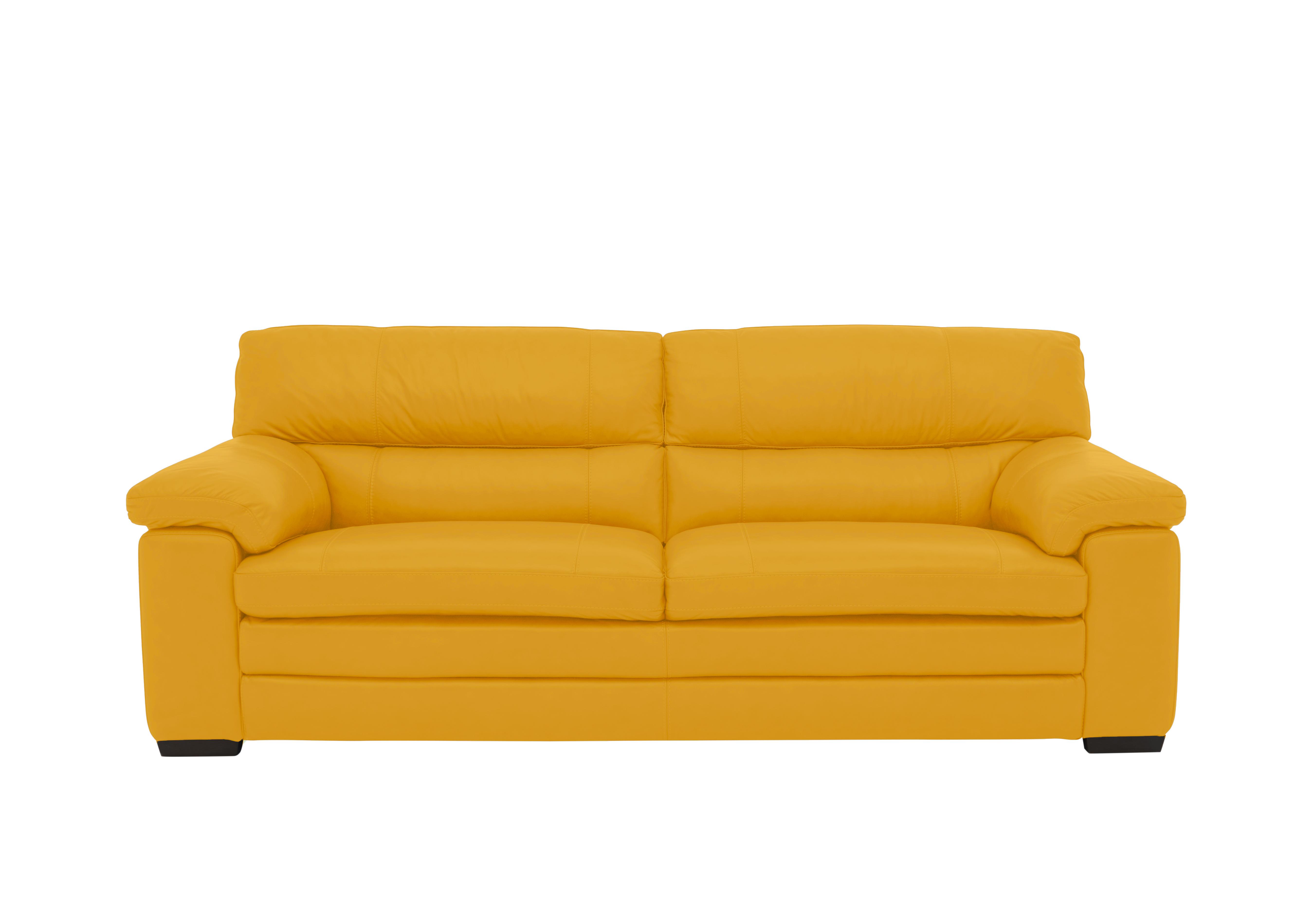 Butter yellow leather sofa store