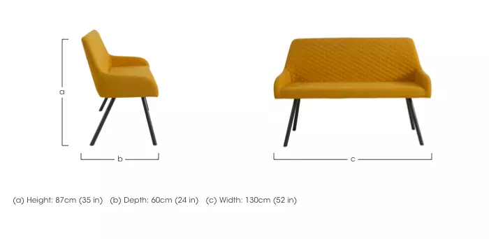 Rocket High Back Dining Bench Furniture Village