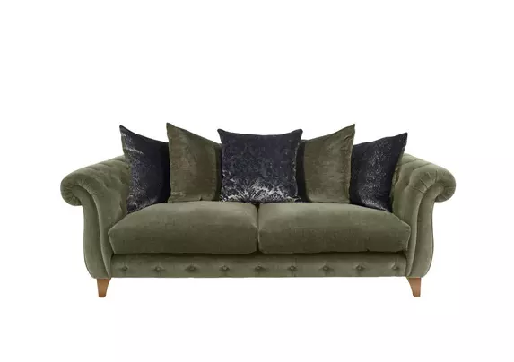 Boutique Palace Fabric 3 Seater Scatter Back Sofa Furniture Village