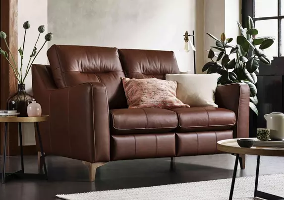 Leather couch with lounger store