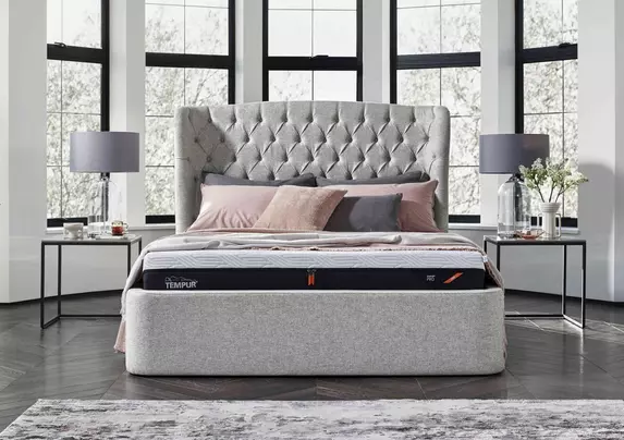 Tempur super king ottoman bed store