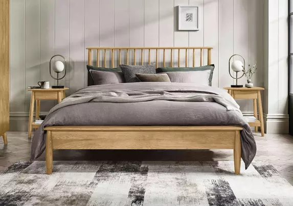 Low foot end wooden bed frame store