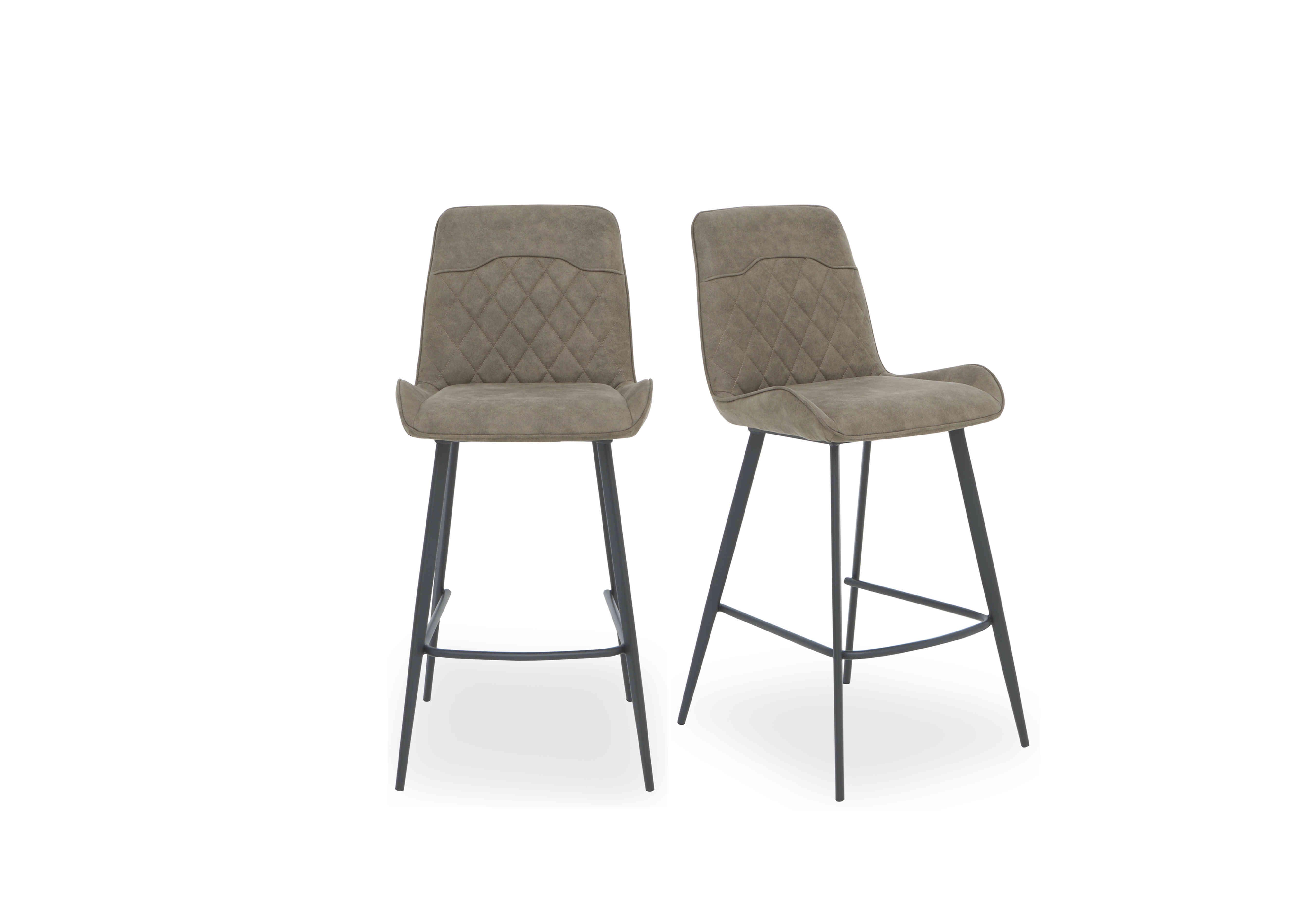 Warrior Pair of Standard Bar Stools - Furniture Village