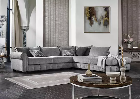 Sumptuous Fabric Chaise End Corner Sofa Furniture Village