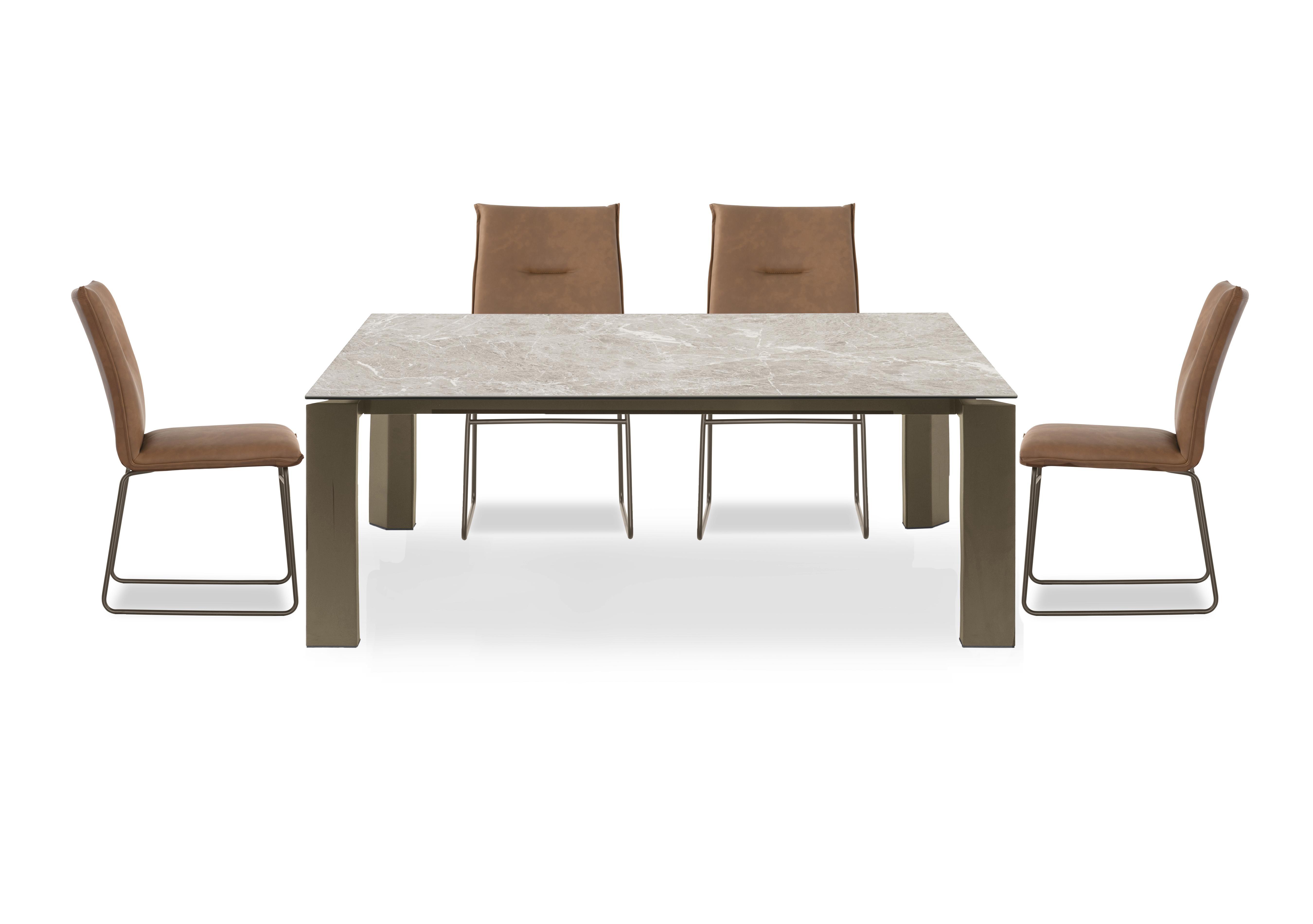 Viola 180cm Large Extending Dining Table with Arenaria Ceramic Top and ...