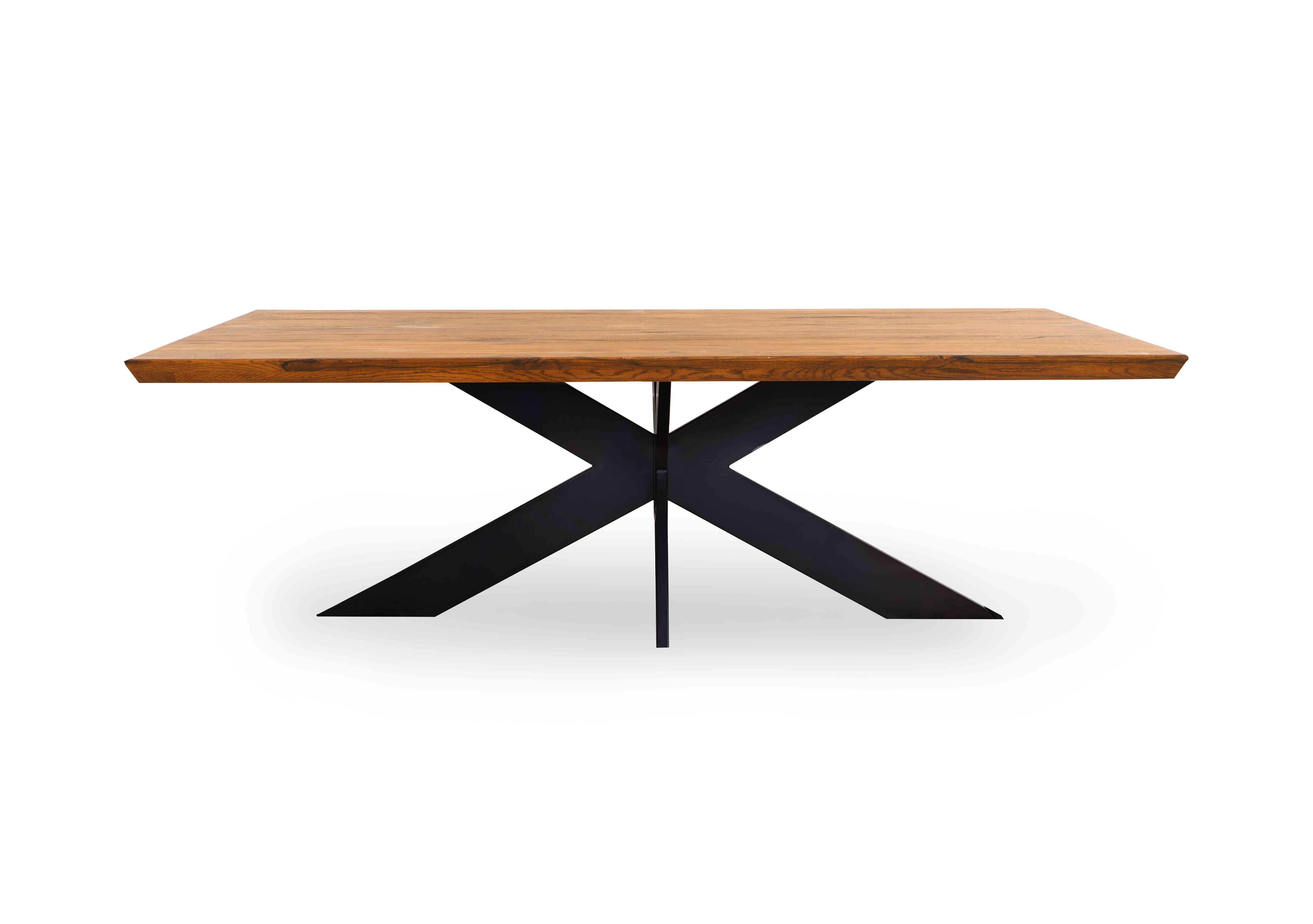 Loki Swiss Edge Dining Table With Metal Star Base - Bodahl - Furniture Village